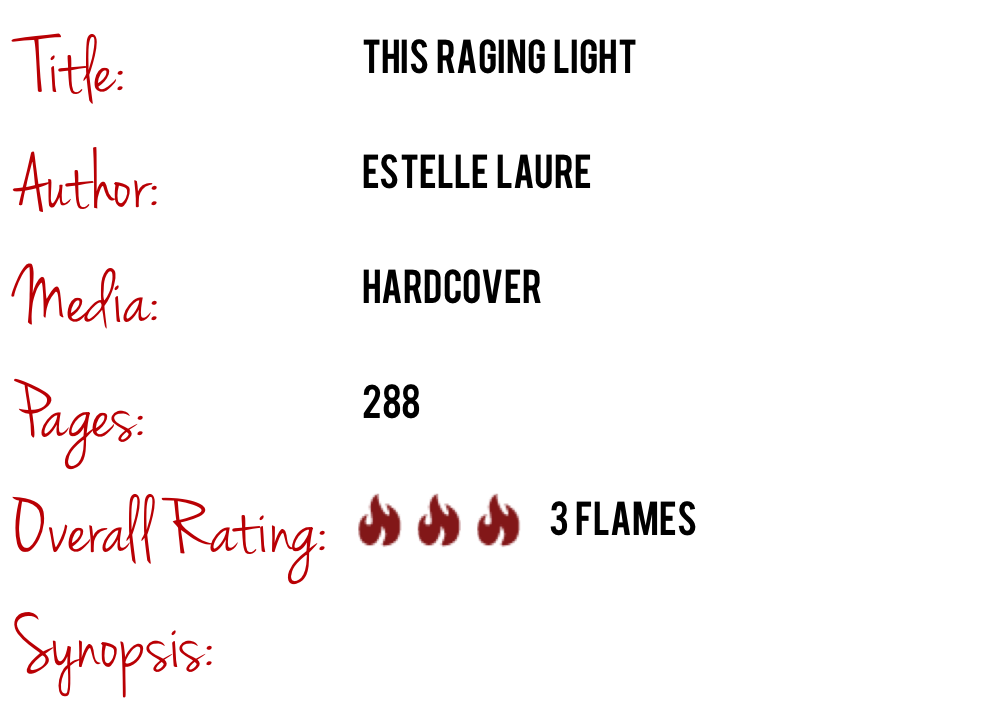 [Review] This Raging Light by Estelle Laure – read hot reviews